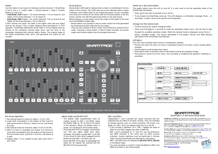 SmartFade v1.5 TwoScene QuickGuide | PDF | Electronics | Computing