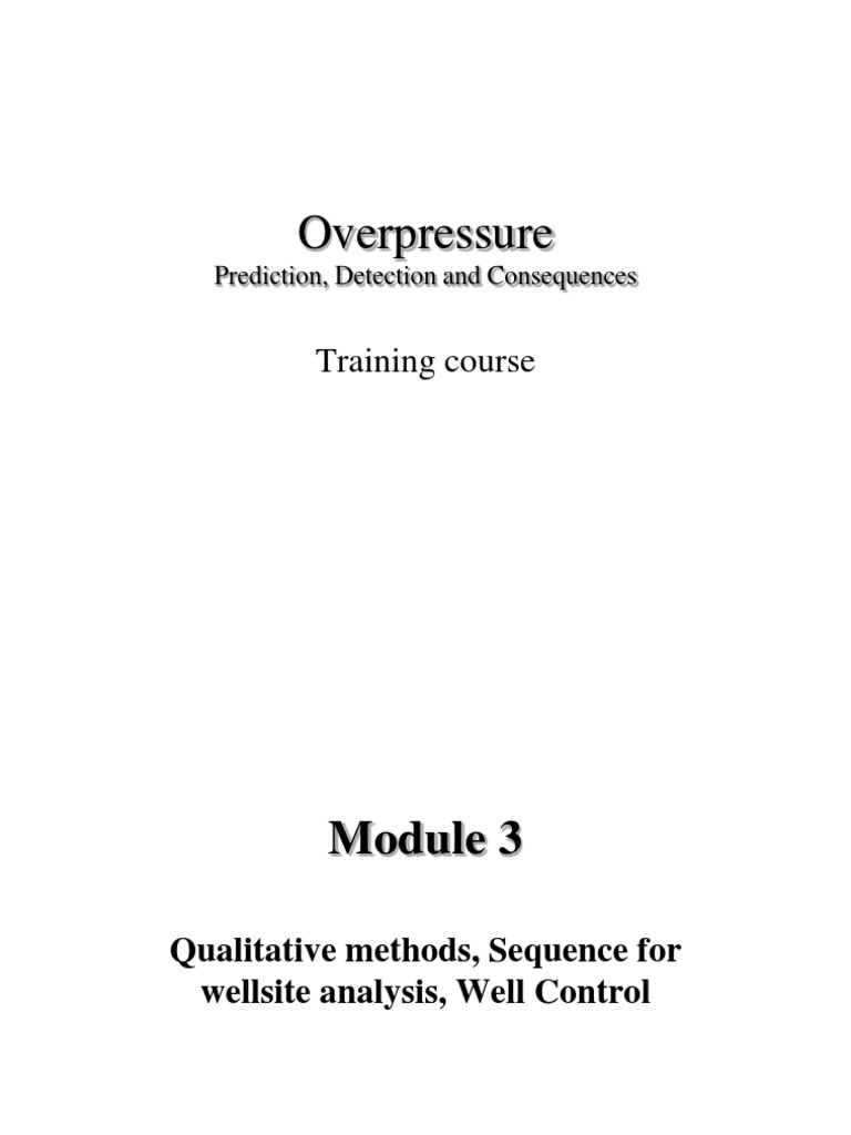 Overpressure Mod-3 | PDF | Blowout (Well Drilling) | Geotechnical ...