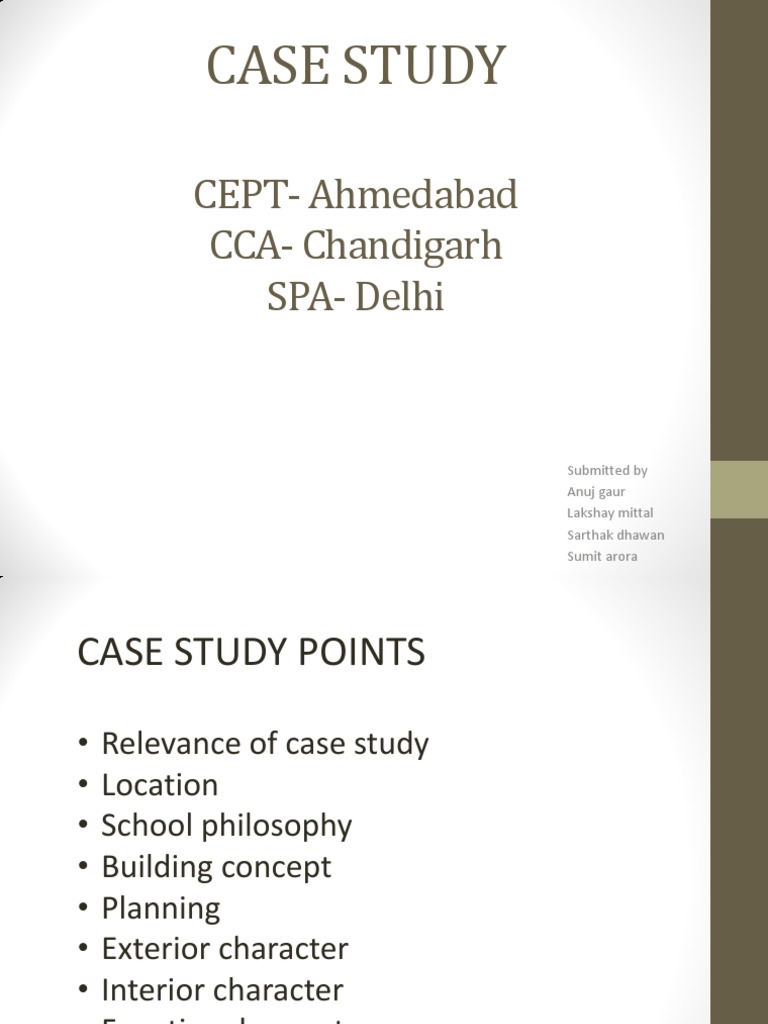 Cept Ahmedabad Case Study | PDF | Design | Further Education