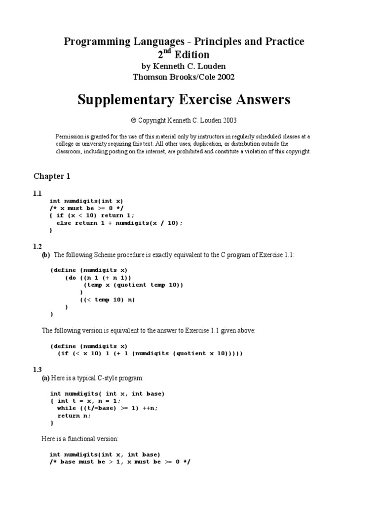 Ejercicios K. Louden Impares PDF | PDF | C (Programming Language ...