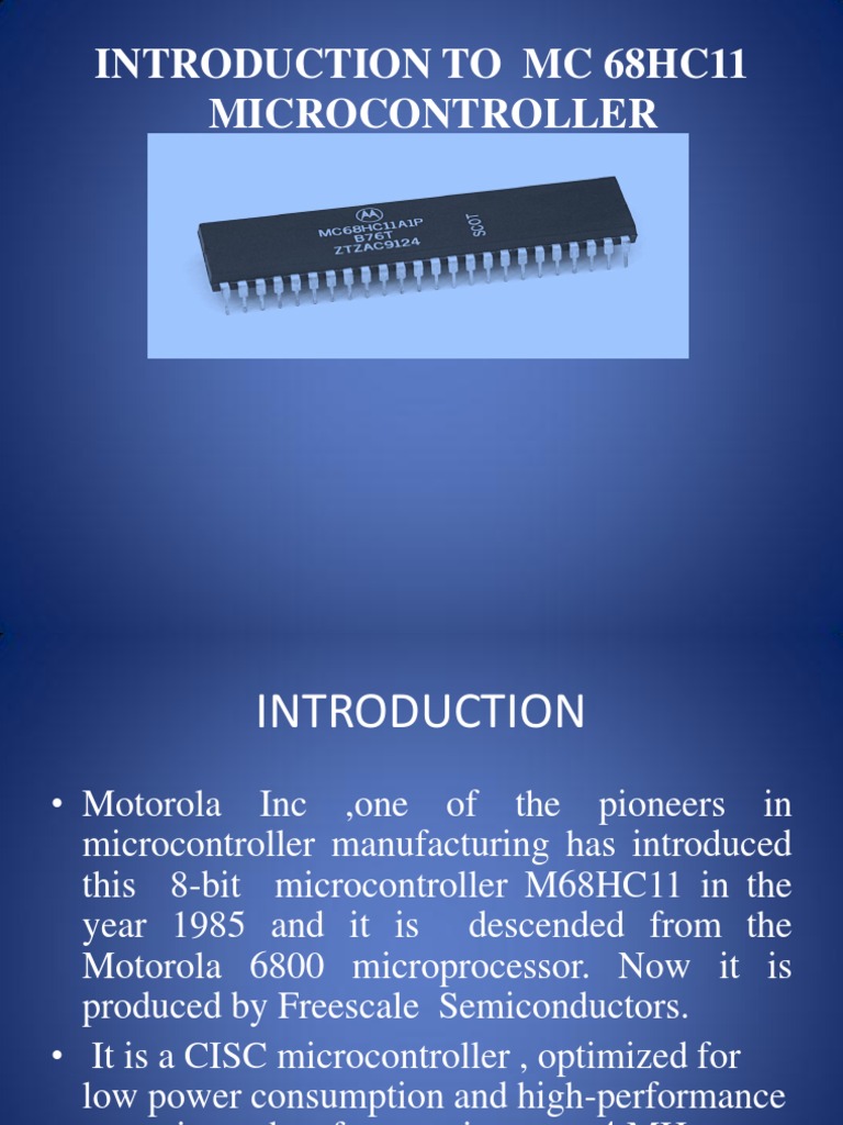MC 68hc11 | PDF | Microcontroller | Instruction Set