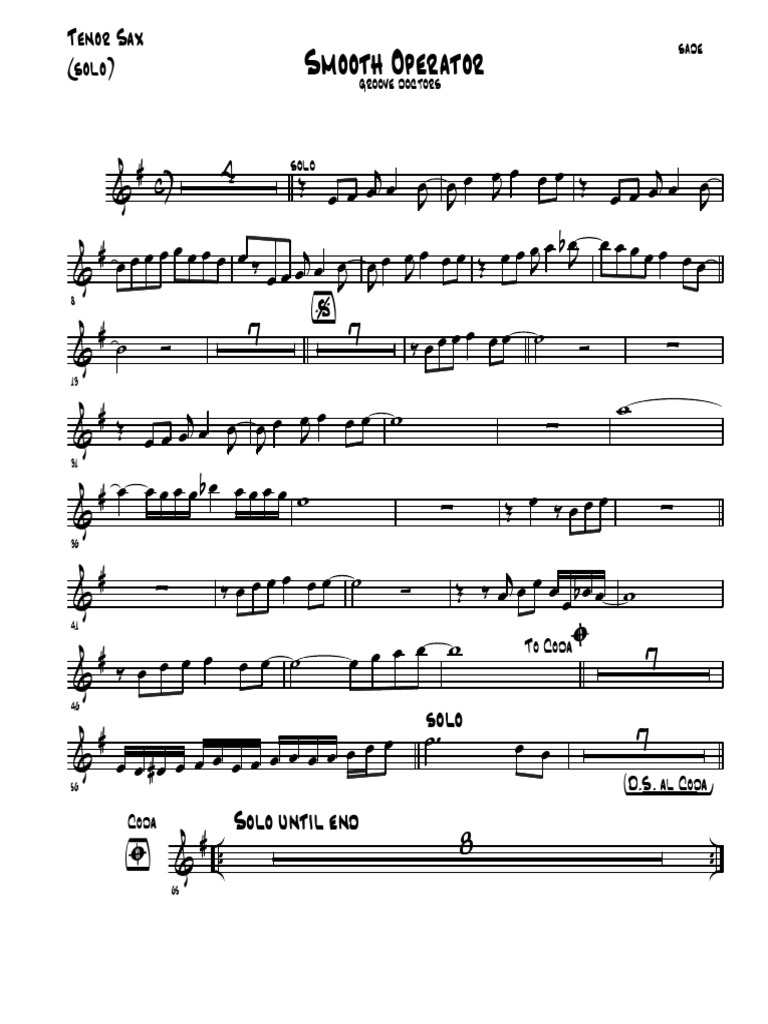 SmoothOperator Sax | PDF