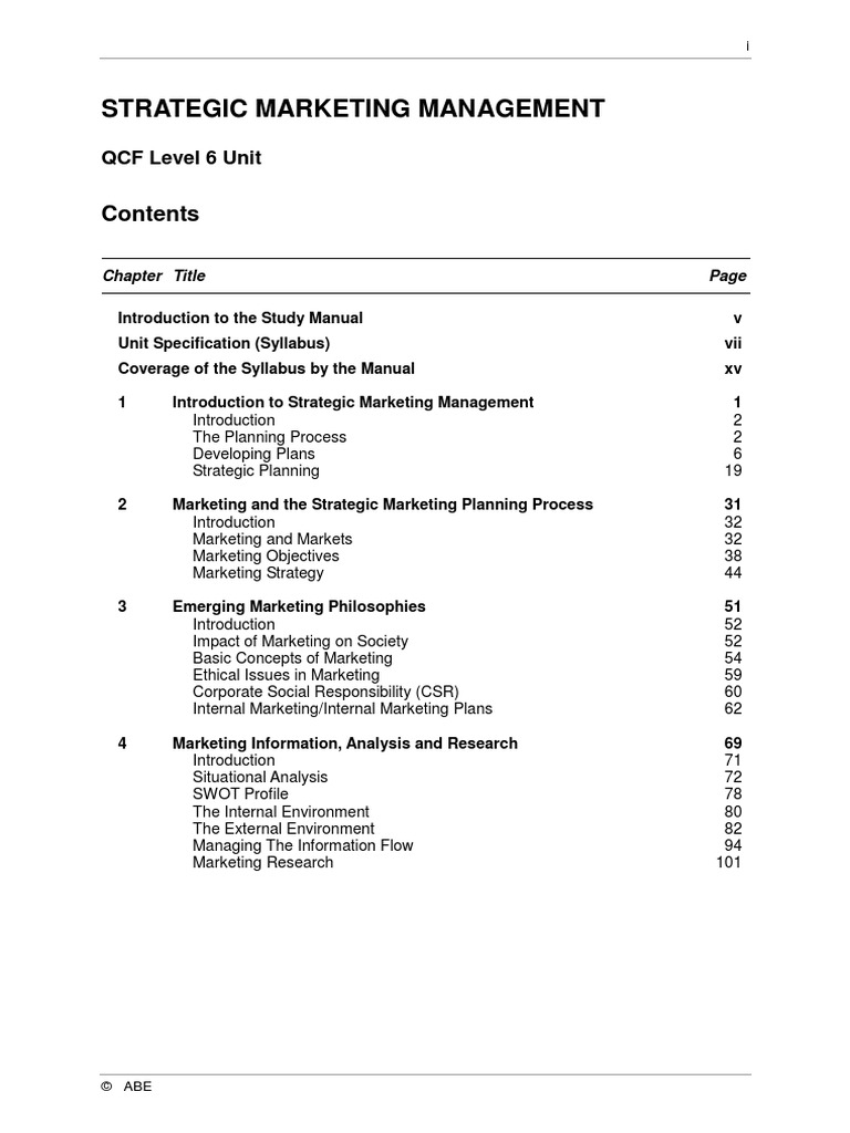 SMM | PDF | Marketing Strategy | Strategic Management