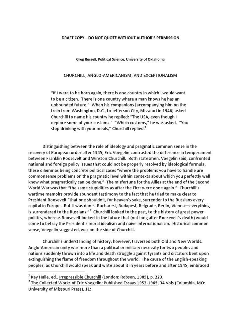 Greg Russell | PDF | Winston Churchill | John Churchill, 1st Duke Of ...