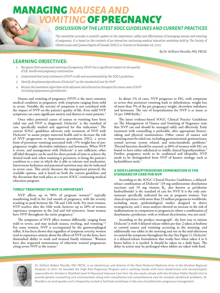 MANAGING NAUSEA AND VOMITING OF PREGNANCY | Nausea | Pregnancy