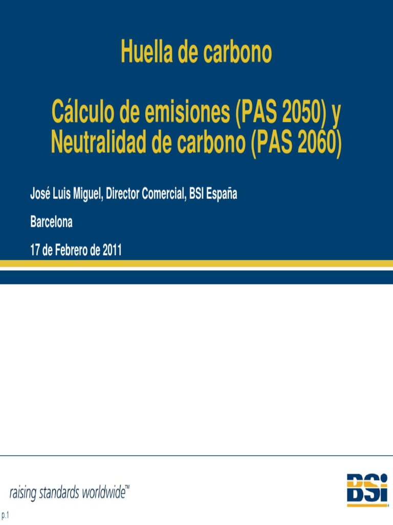 Pas 2050 | Descargar gratis PDF | Huella de carbono | Evaluación del ...