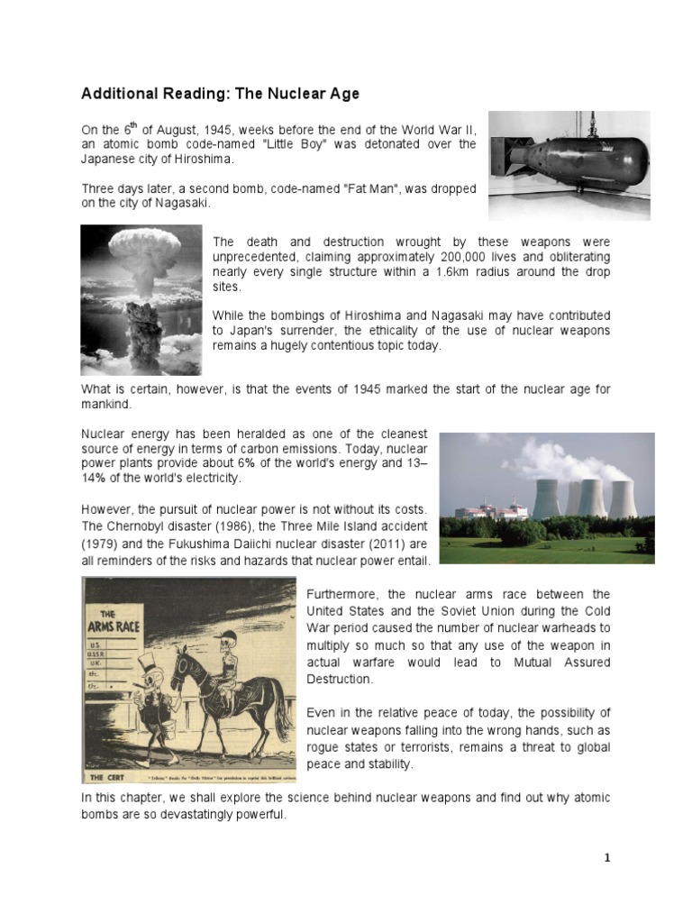 Additional Reading Atomic Weapon and Nuclear Weapons | PDF | Atomic ...
