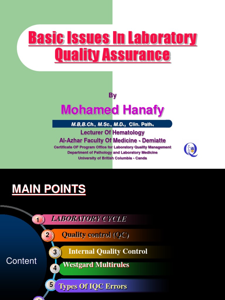 Internal QC | PDF | Observational Error | Assay