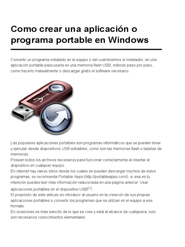 Como Crear Una Aplicación o Programa Portable en Windows | PDF | Archivo de computadora ...