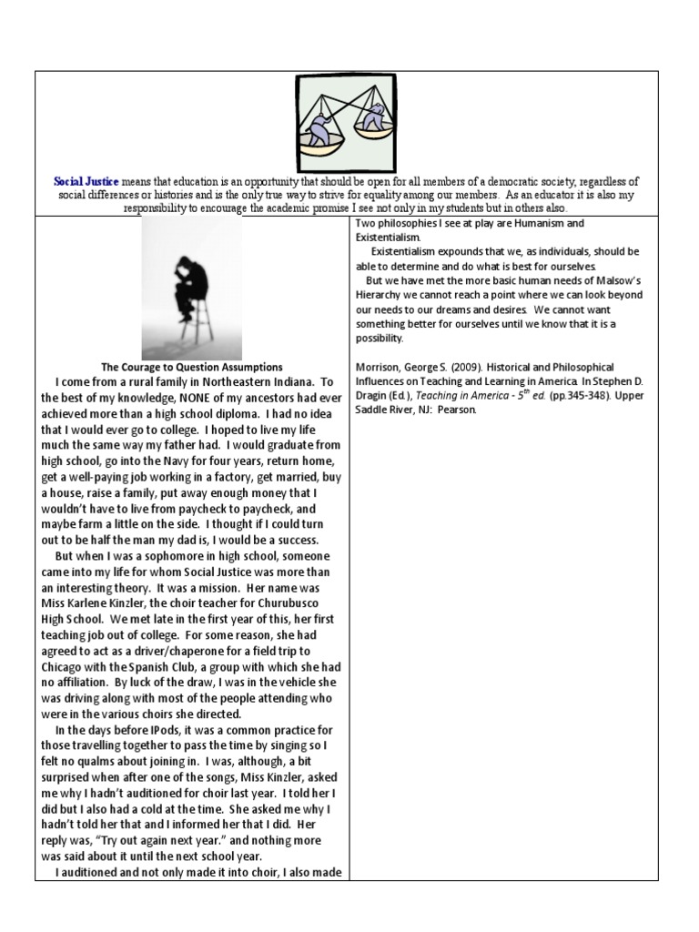 Social Justice: The Courage To Question Assumptions | PDF | Attention ...