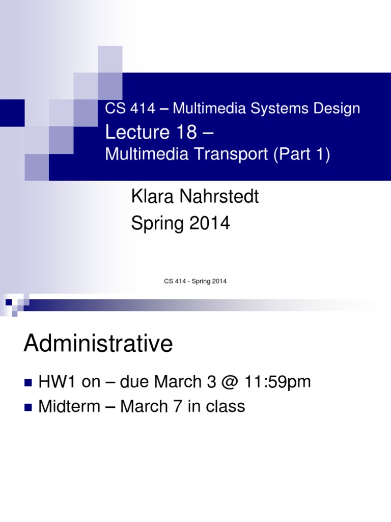 Lect18 Net1 | PDF | Quality Of Service | Network Packet