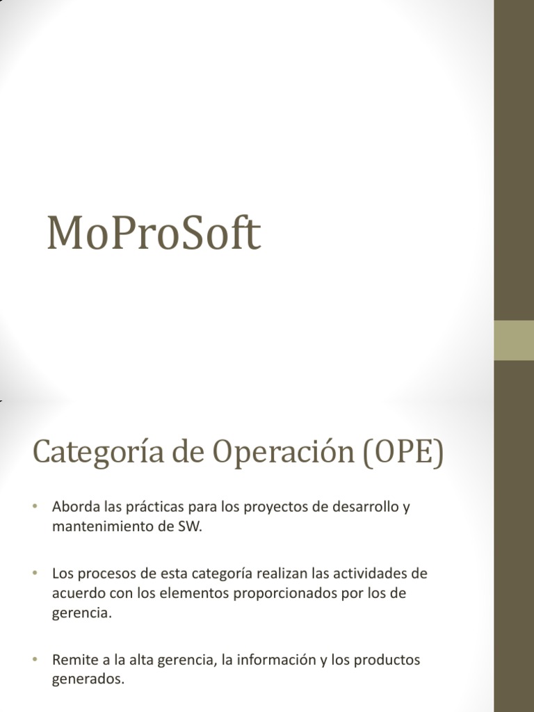 Presentacion MoProSoft PDF | PDF | Software | Ingeniería de software