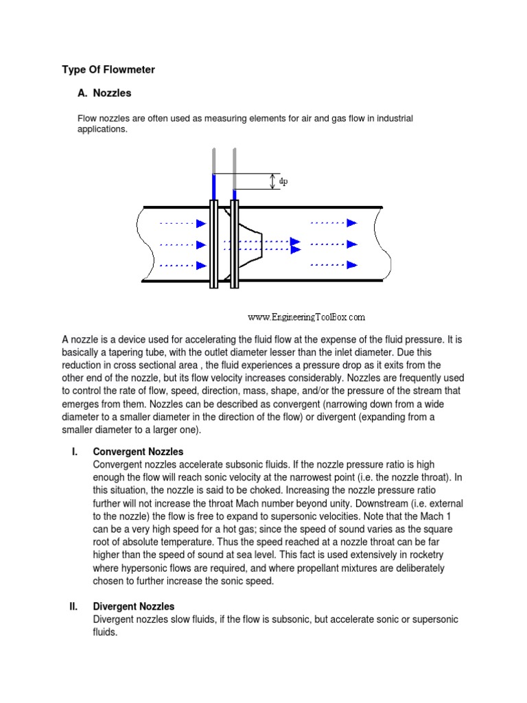 Understanding Nozzle Flow Measurement | PDF | Nozzle | Buoyancy