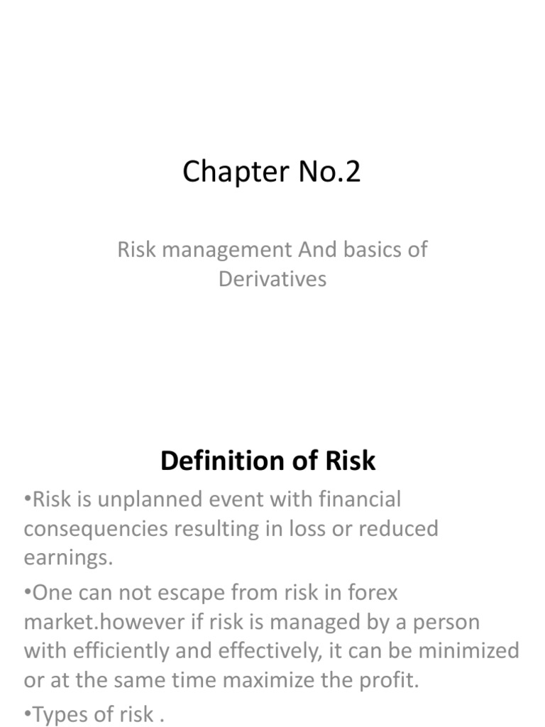 Chapter No.2: Risk Management and Basics of Derivatives | Download Free ...