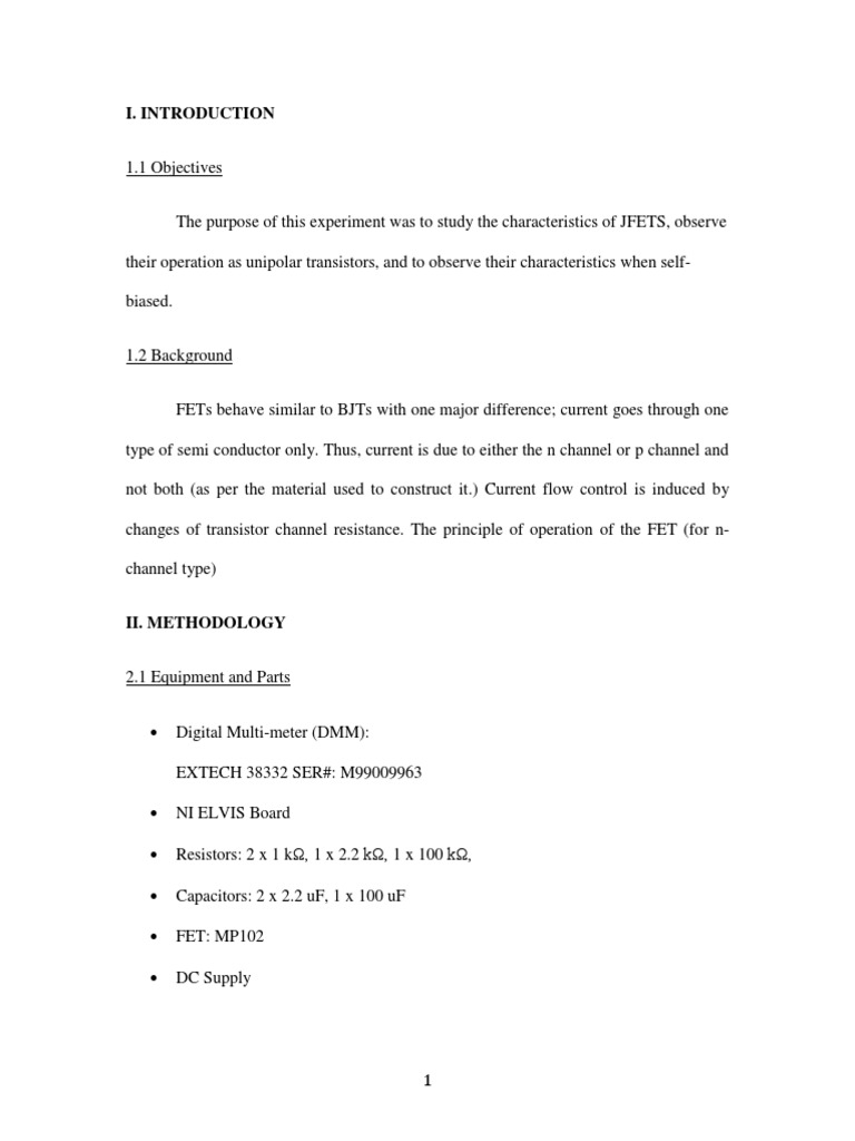FET Experiment | Download Free PDF | Field Effect Transistor | Bipolar ...