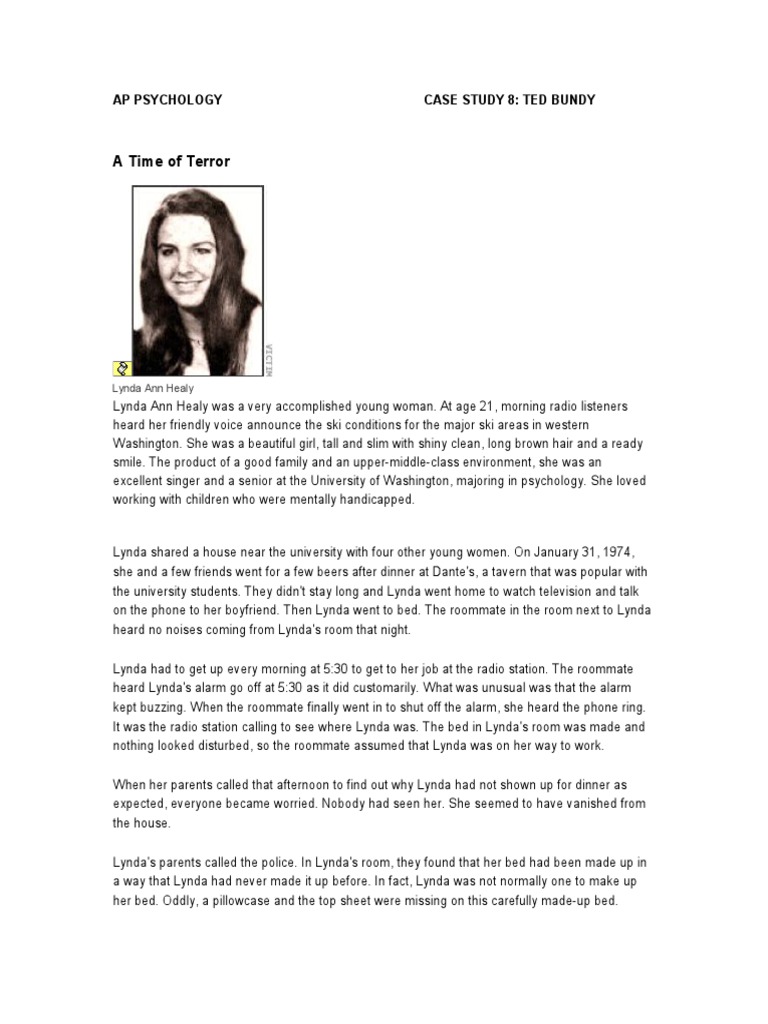 Case Study Ted Bundy | PDF | Crime Thriller