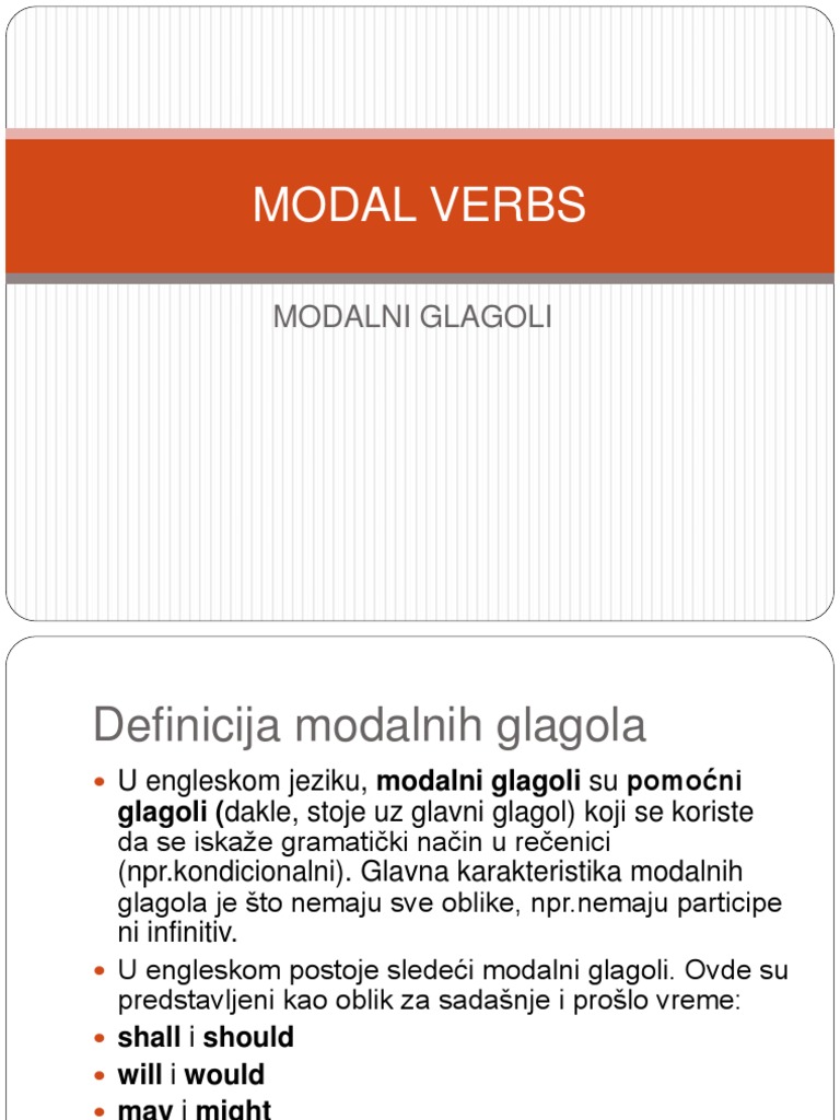 Modalni Glagoli 3 | PDF