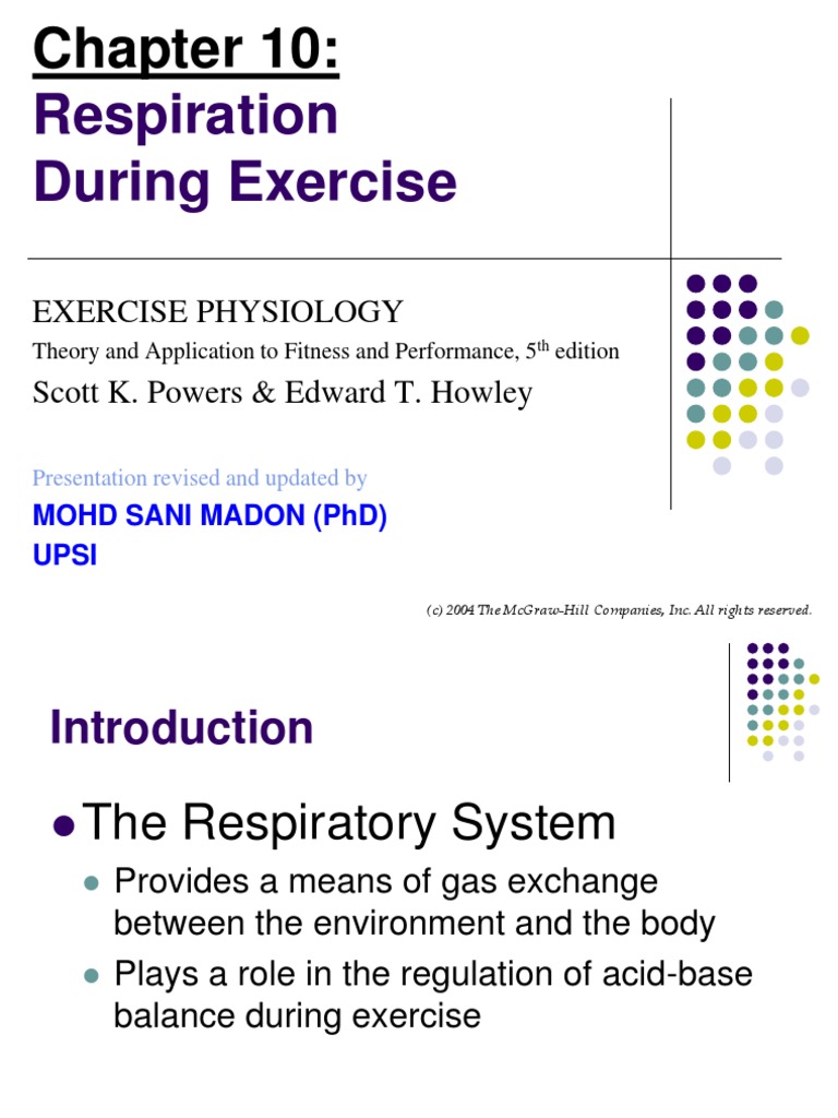 Lecture 3 (Pulmonary Adaptation To Exercise) | PDF | Respiratory System ...
