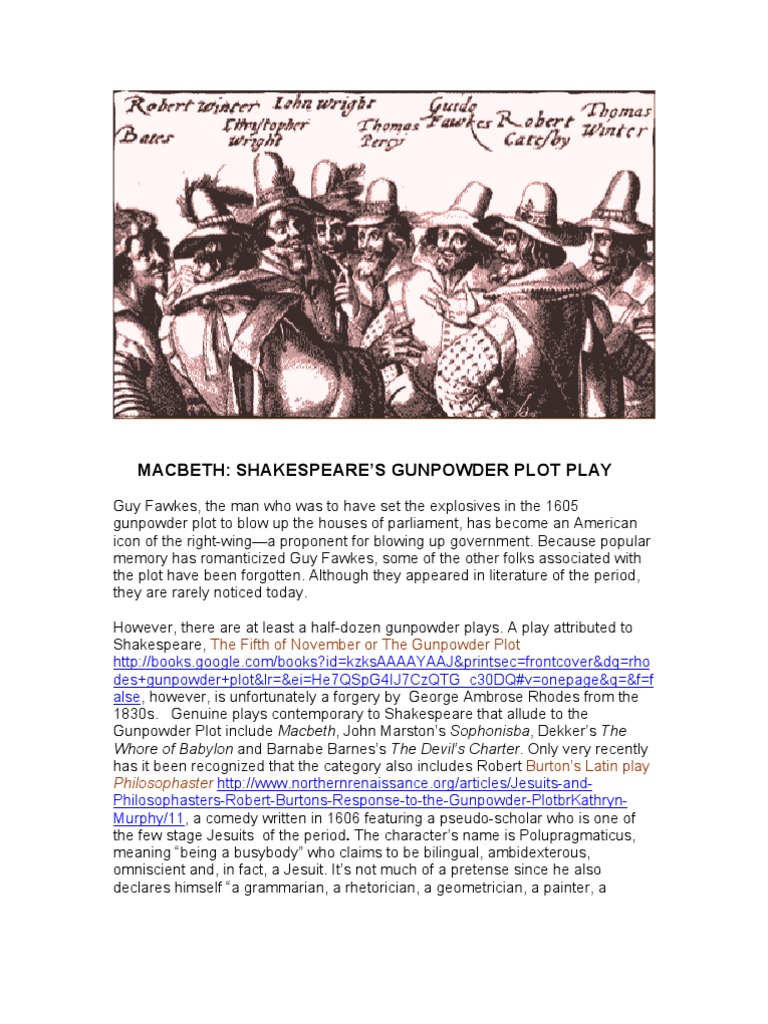 Macbeth Shakespeare's Gunpowder Plot | PDF | Gunpowder Plot | Macbeth