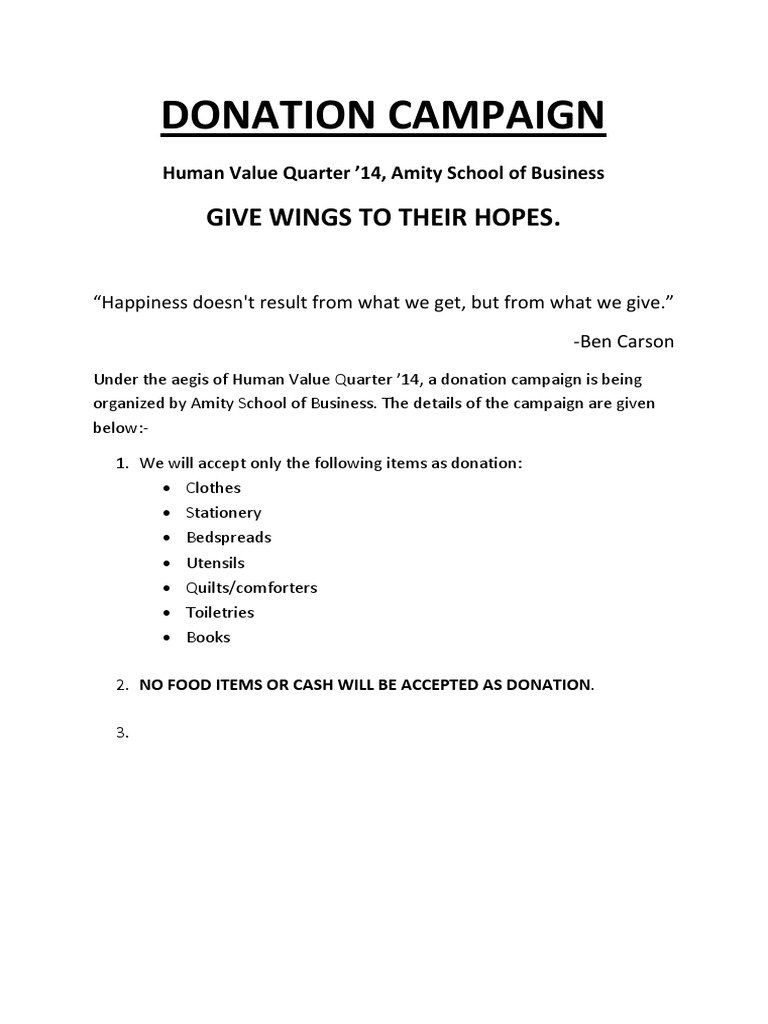 Donation Campaign | PDF