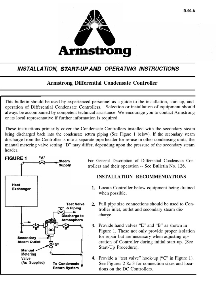 Armstrong Installation, Start-up and Operating Instructions Armstrong ...