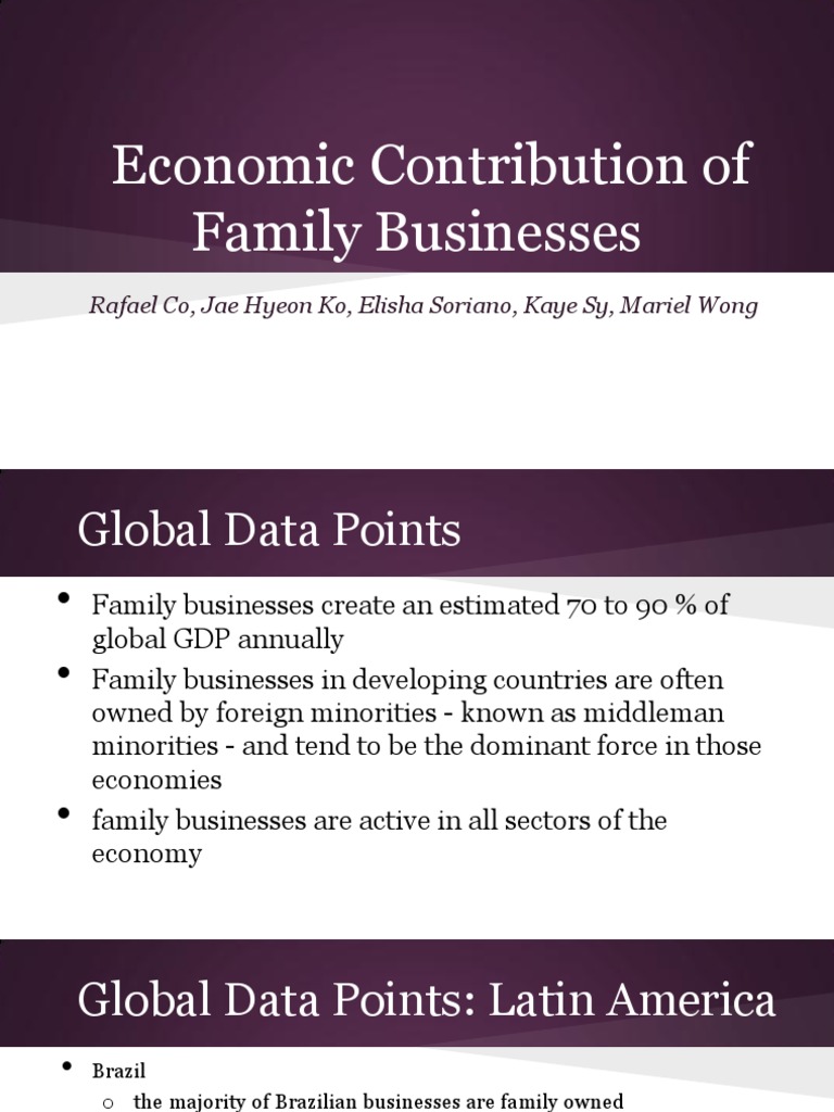 FABUMAN Economic Contribution of Family Businesses | PDF | Small And ...