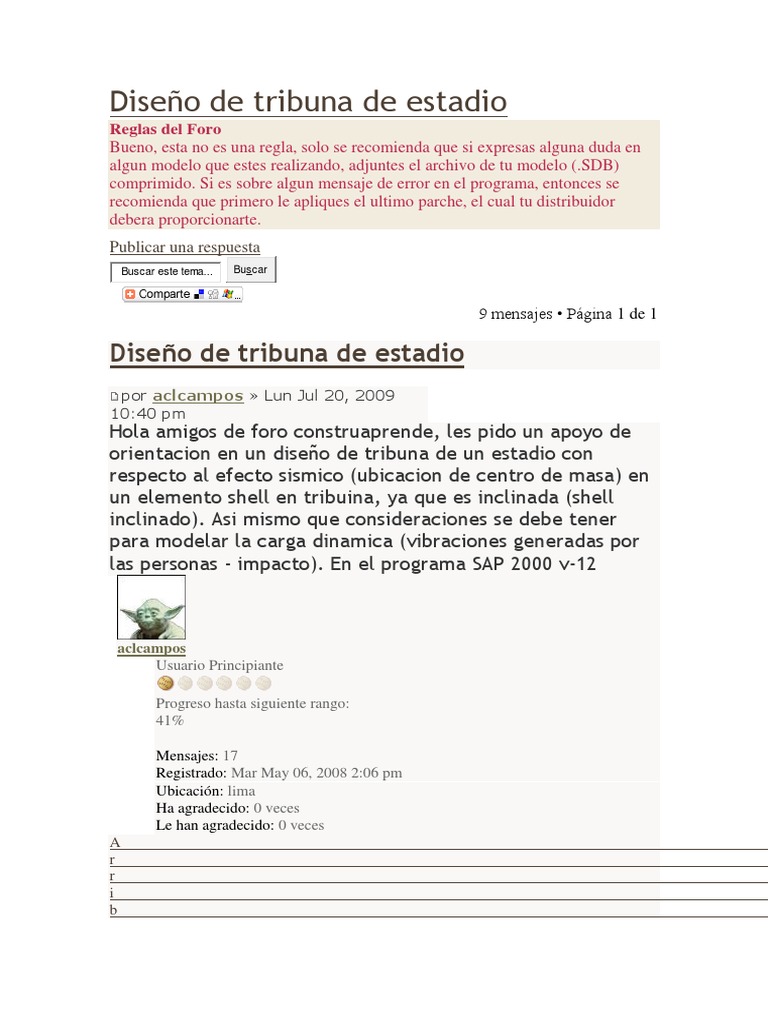 Diseño de Tribuna de Estadio | PDF | Informática y tecnología de la ...