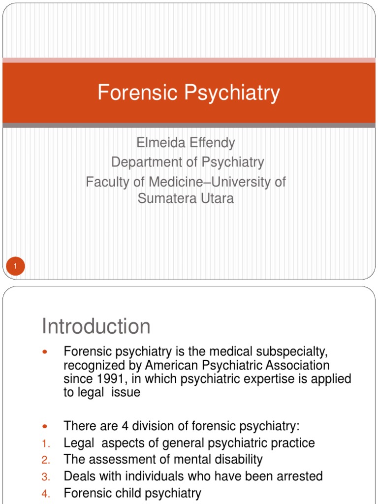 Forensic Psychiatry | PDF | Psychiatrist | Psychiatry