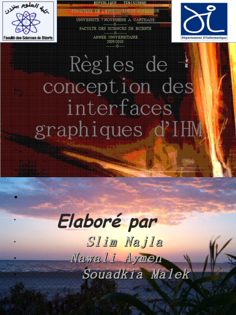Conception Des Règles d'IHM | PDF | Interface graphique | Interaction humain-ordinateur
