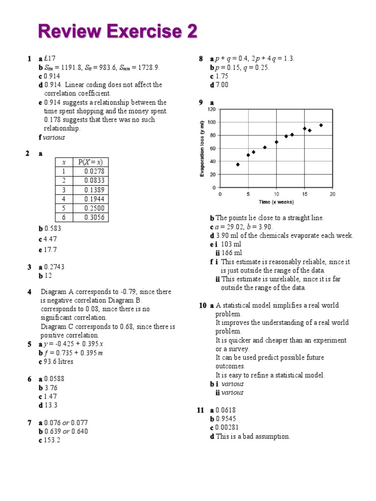 Review Exercise 2 | PDF