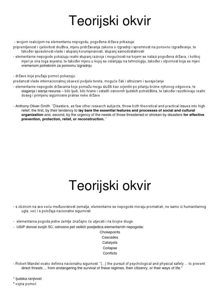 Teorijski Okvir | PDF