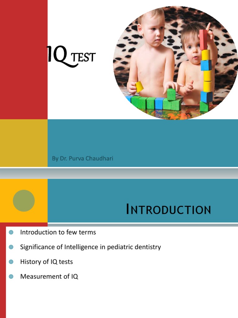 IQ Test in Pediatric Dentistry | PDF | Intelligence Quotient ...