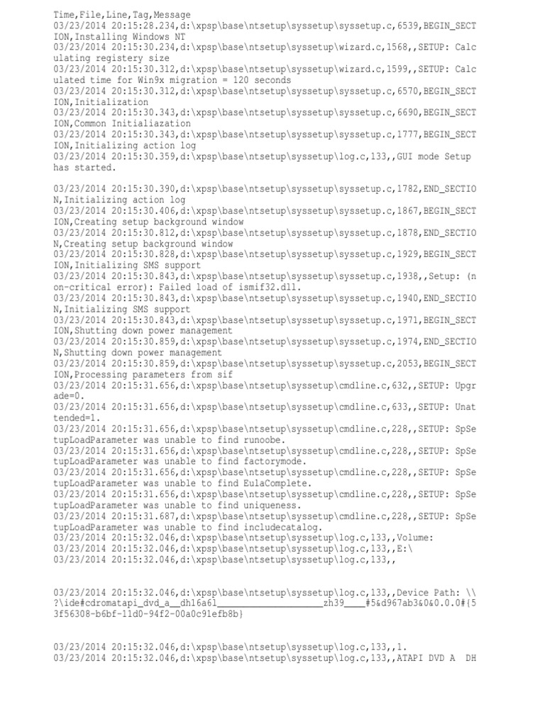 Setup Log | PDF | Operating System Technology | Computer Architecture