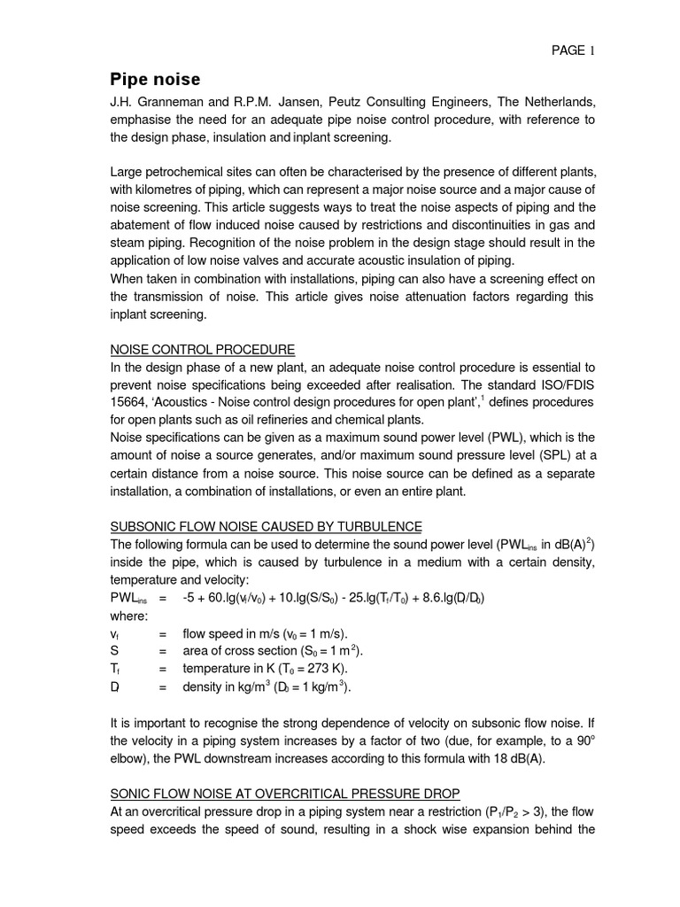 Pipe Noise | PDF | Business