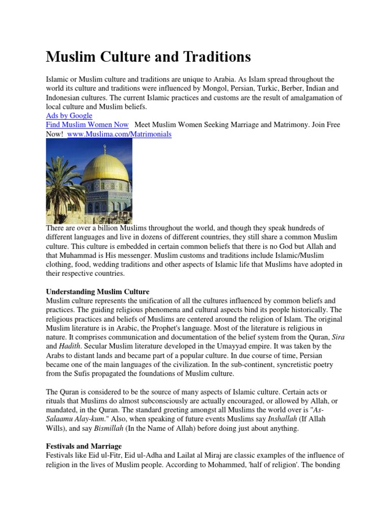 Muslim Culture and Traditions | Muhammad | Quran