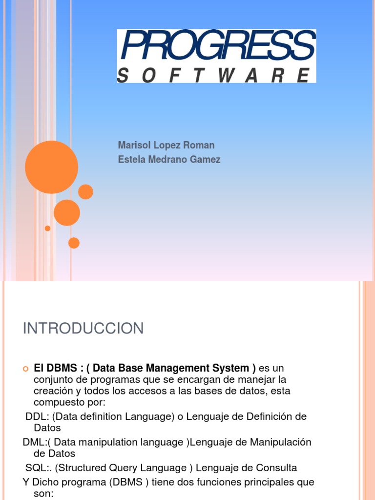 Progress | PDF | SQL | Bases de datos