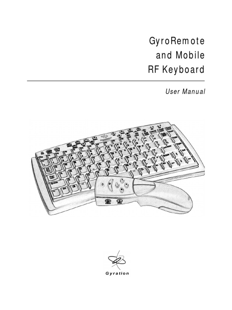 Gyration Keyboard Manual | PDF | Computer Keyboard | Electromagnetic ...