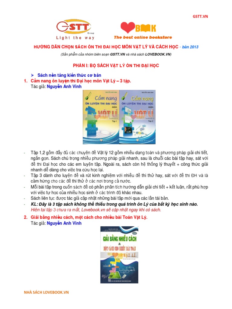 Huong Dan Chon Sach Vat Ly On Thi Dai Hoc | PDF