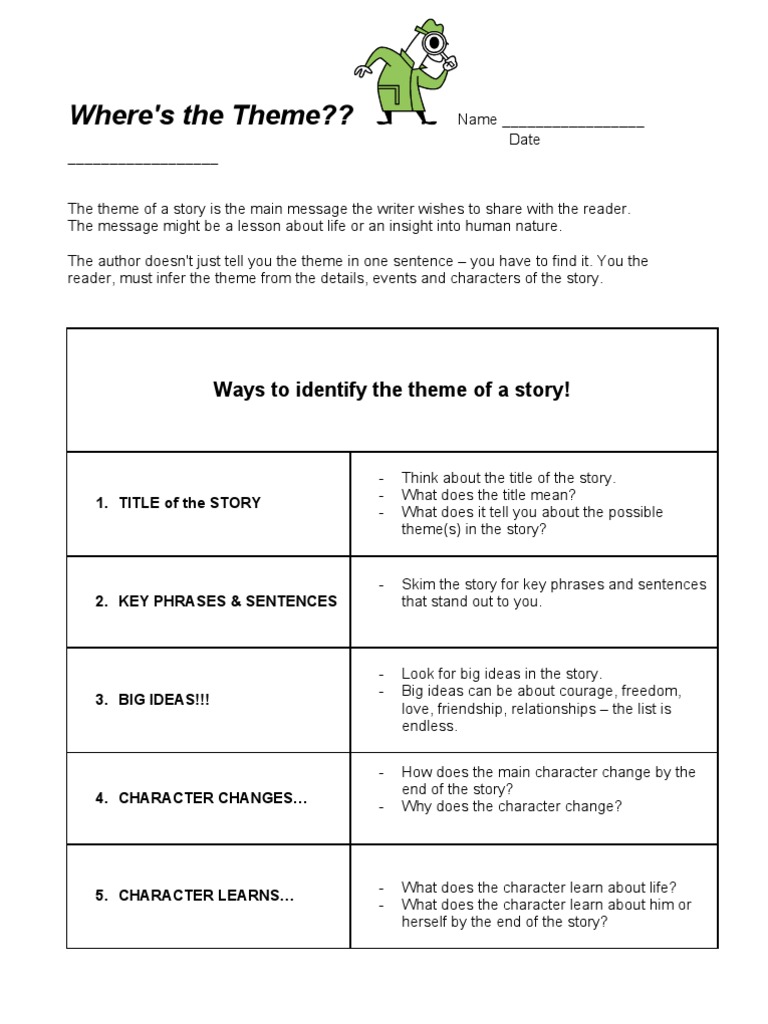 Identifying Theme | PDF