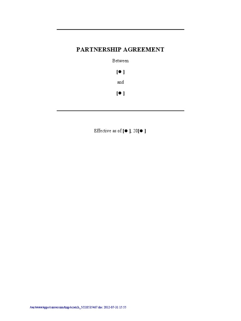 General Partnership Agreement Template | PDF | Business