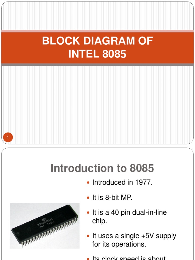Block Diagram of 8085 | PDF | Instruction Set | Central Processing Unit