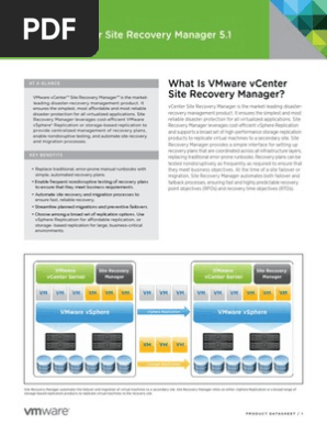 VMware VCenter Site Recovery Manager Cheat Sheet En PDF V, 46% OFF