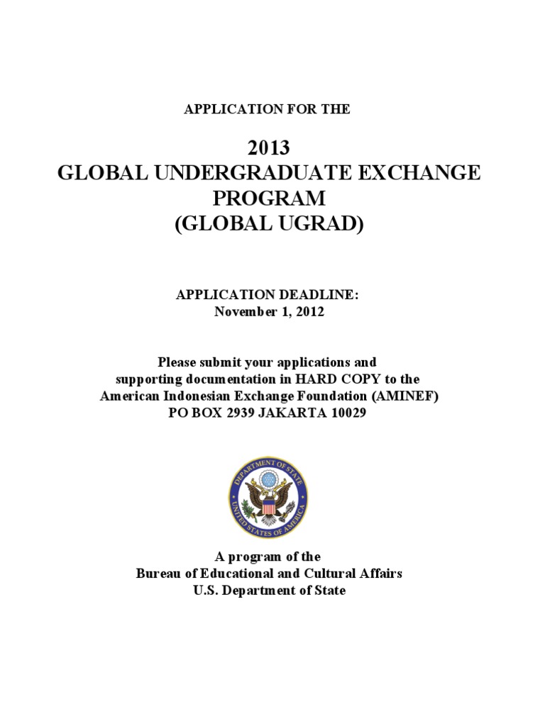2013 Global Ugrad Prog Application | PDF | Written Communication ...