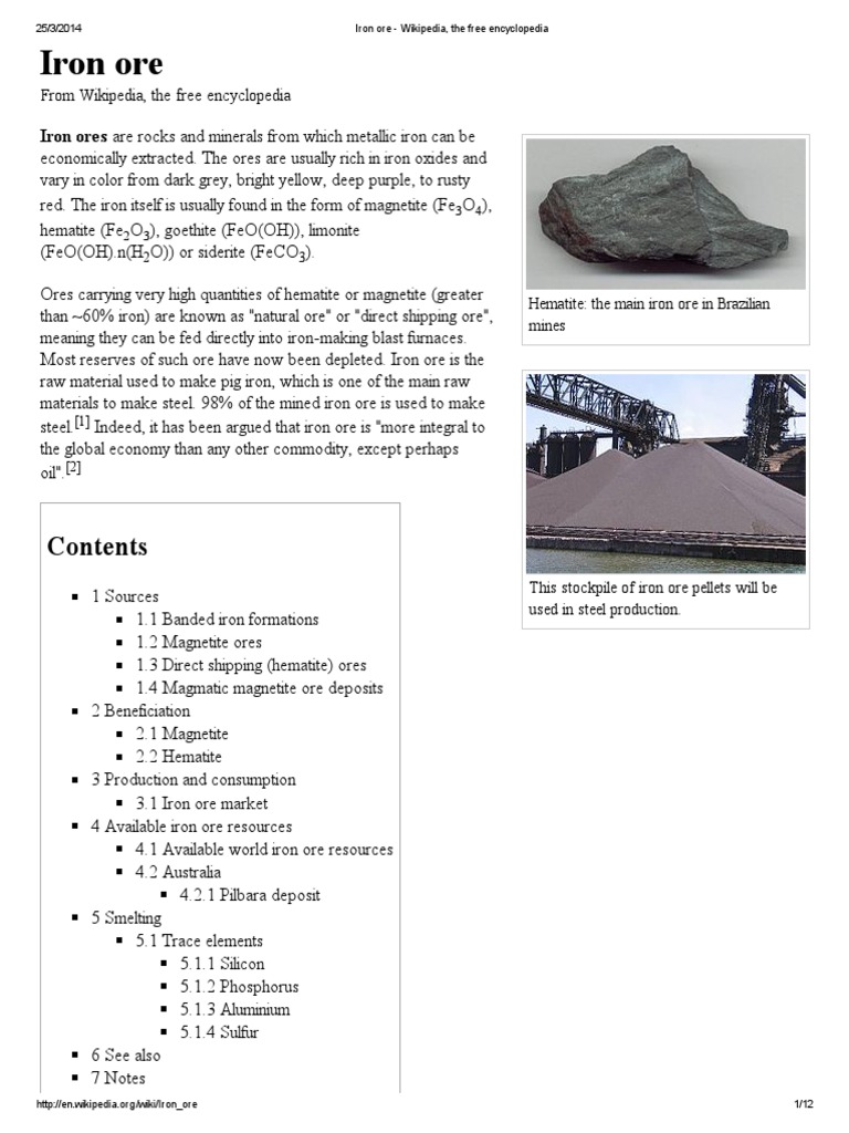 Iron Ore | PDF | Iron Ore | Smelting