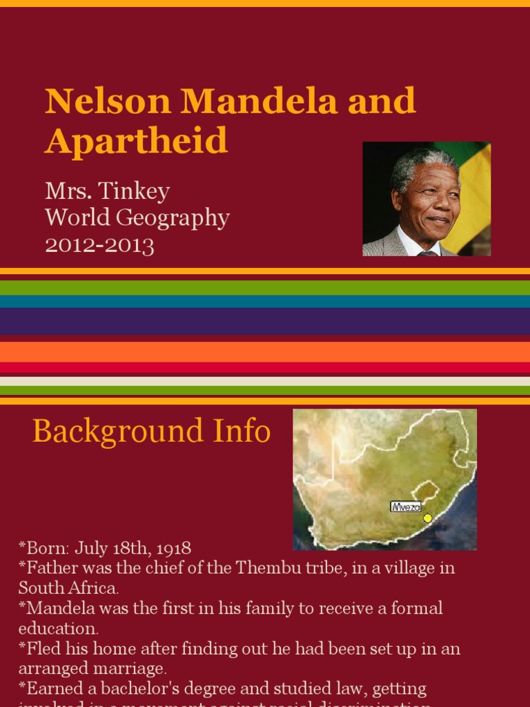 Nelson Mandela and Apartheid | PDF | Apartheid | Nelson Mandela