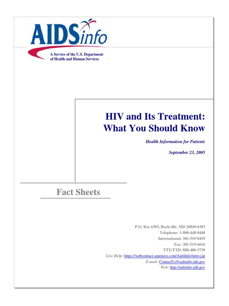 HIVandItsTreatment Cbrochure en | PDF | Management Of Hiv/Aids | Cd4