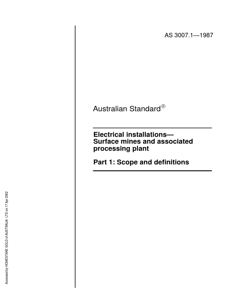 As 3007.1 - Electrical Installations | PDF | Insulator (Electricity ...