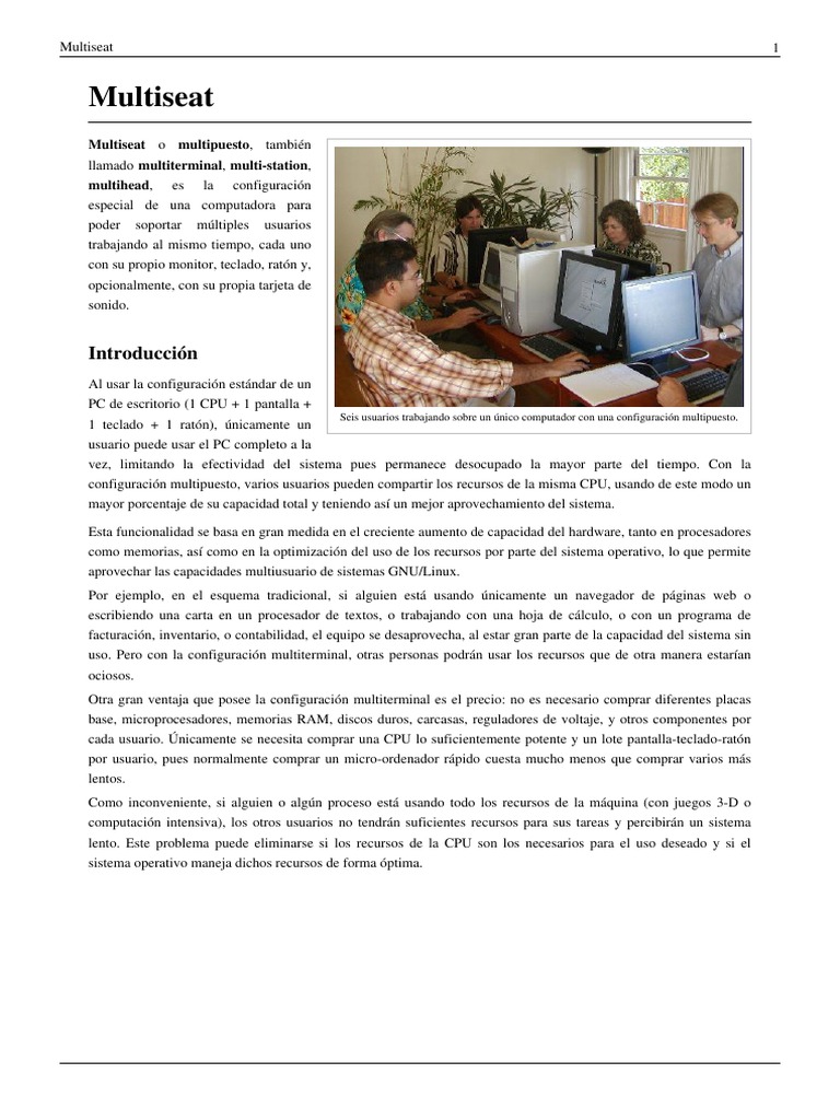Configuración Multiseat en Linux | PDF | Hardware de la computadora ...