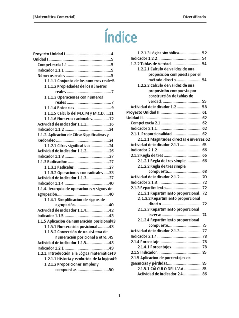 Matematica Comercial | PDF | Fracción (Matemáticas) | Entero