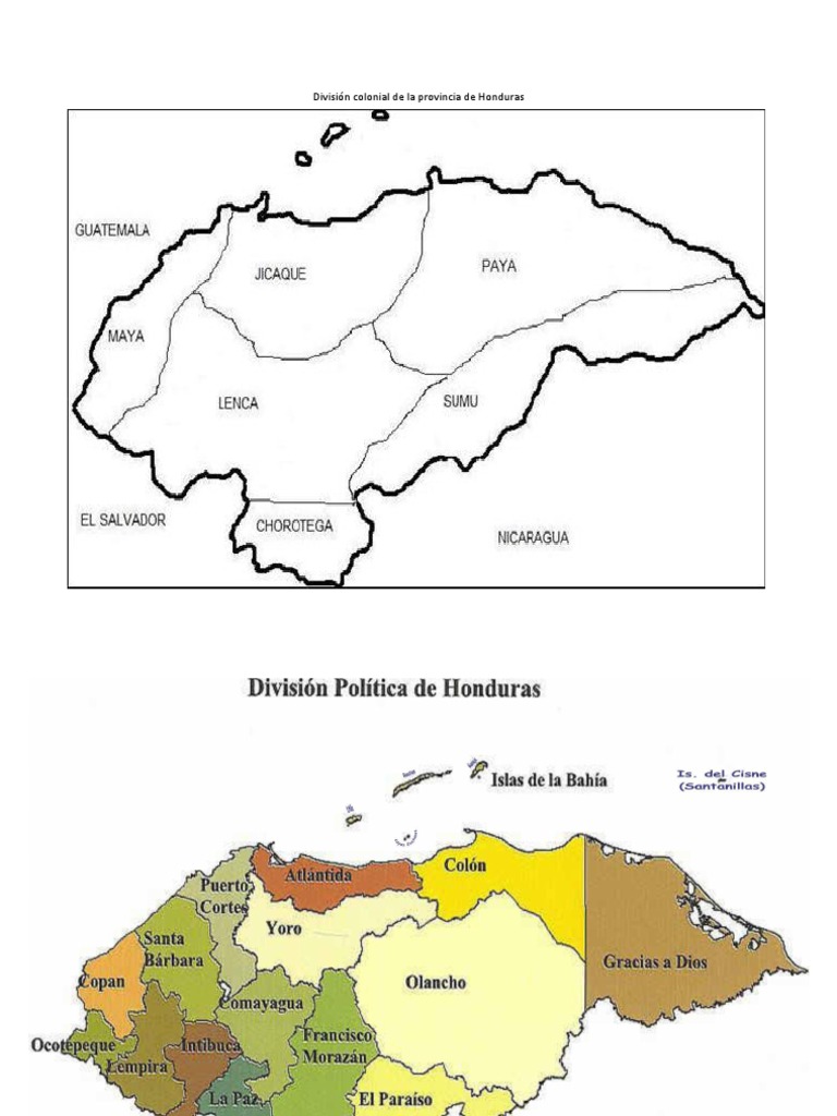 División Colonial de La Provincia de Honduras | PDF